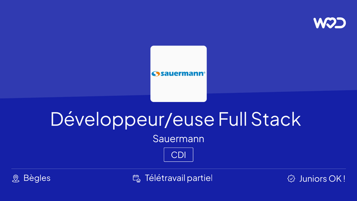 Développeur/euse Full Stack - Sauermann - IT job