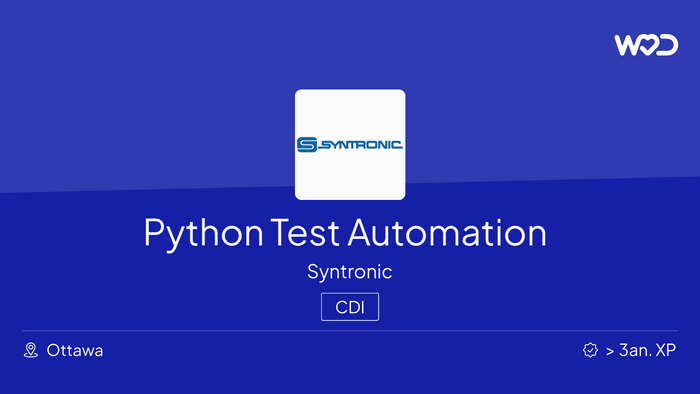 Python Test Automation Developers It Job 2918