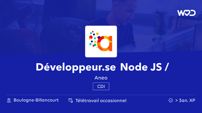 Développeur.se Node JS / Angular - Aneo - Emploi IT Développeur.se Node JS / Angular - Aneo - Emploi IT