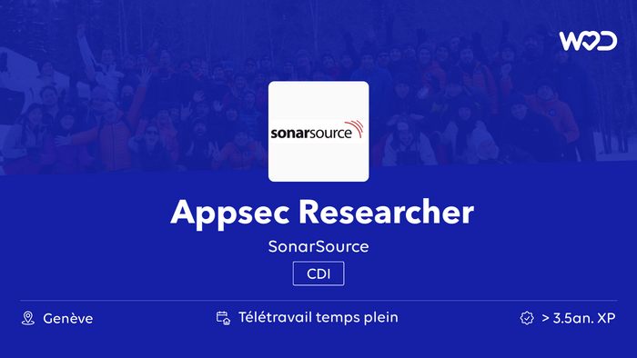 Appsec Researcher - SonarSource - IT job