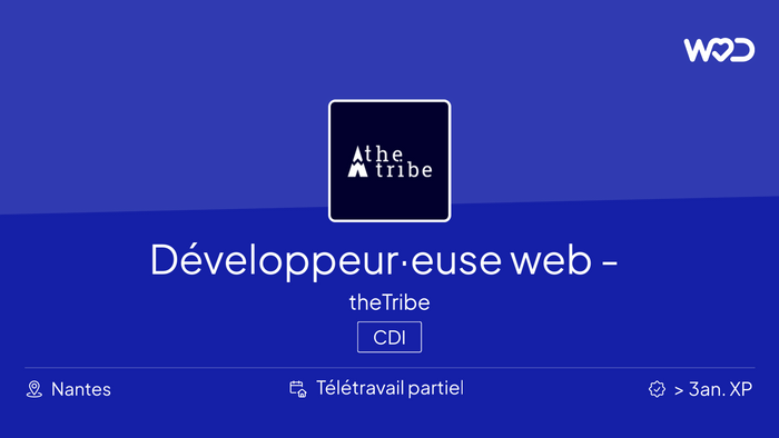 Développeur·euse web fullstack Confirmé·e - JavaScript - IT job