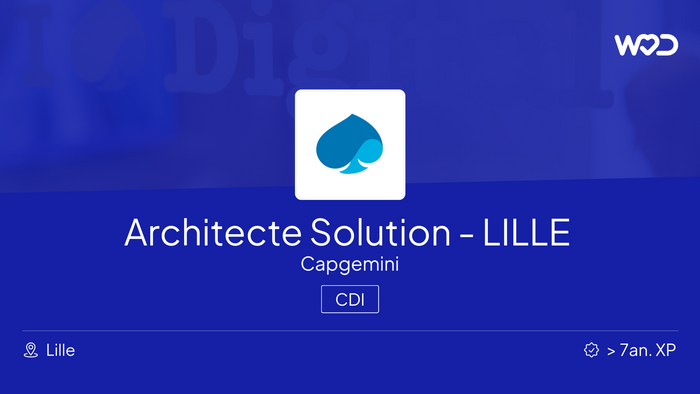 Architecte Solution - LILLE F/H - Capgemini - IT job