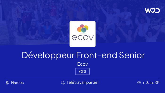 Développeur Front-end ReactNative Senior (H/F) - Ecov - IT job