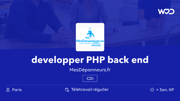 developper PHP back end - MesDépanneurs.fr - IT job