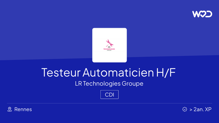 Testeur Automaticien H/F - IT job