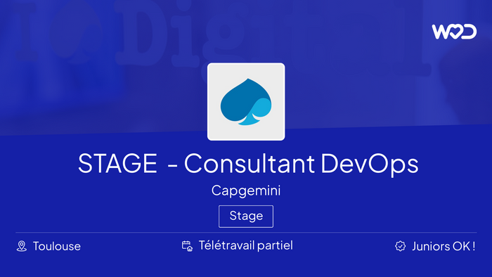 Stage Consultant Devops F H Capgemini It Job