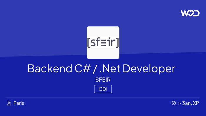 Backend C# / .Net Developer - IT job