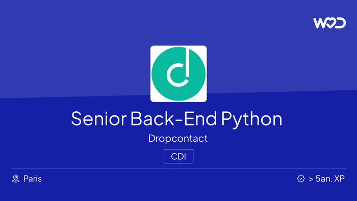 Senior Back-End Développeur/euse Python - IT job