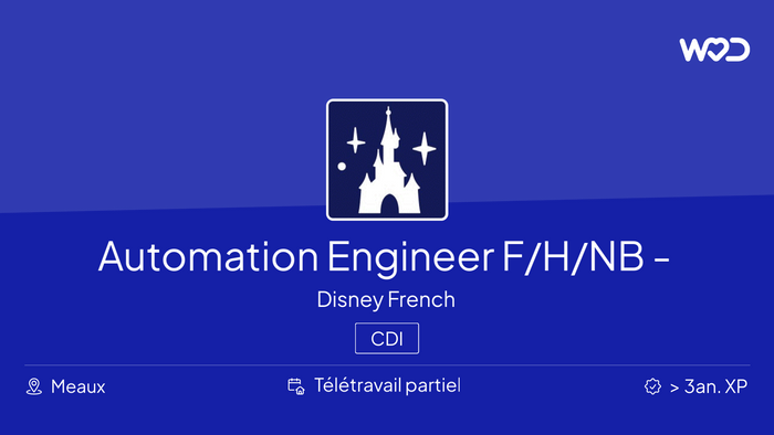 Automation Engineer F/H/NB - CDD Mission - Emploi IT