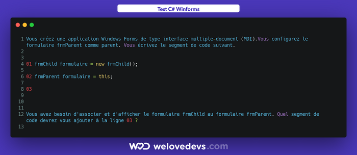How to open a child form in a parent form in C#