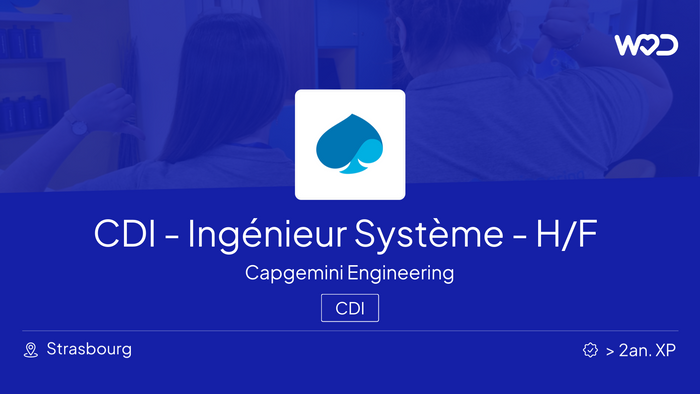 CDI - Ingénieur Système - STRASBOURG H/F - Capgemini Engineering - IT job