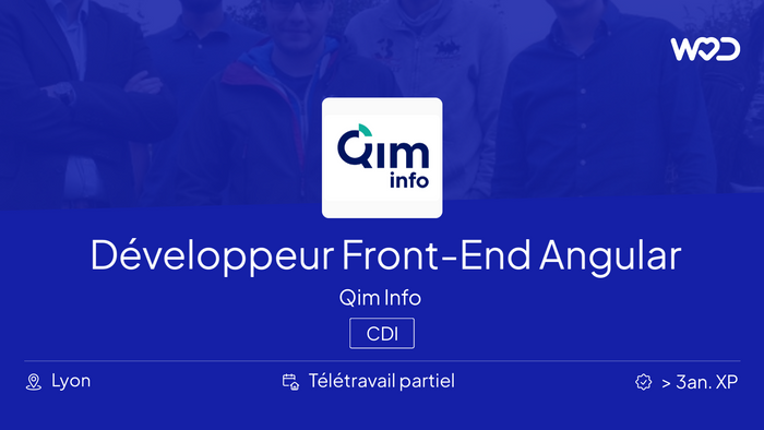 Développeur Front-End Angular - Lyon - Qim Info - IT job