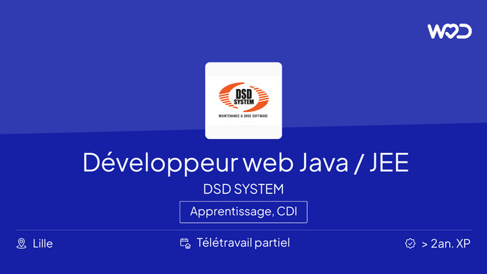 Développeur web Java / JEE - DSD SYSTEM - IT job