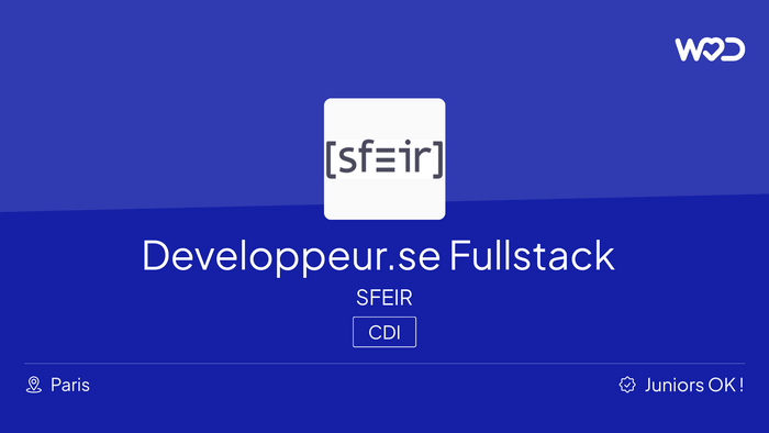 Developpeur.se Fullstack - IT job