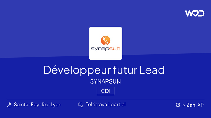 Développeur futur Lead - SYNAPSUN - IT job