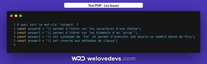A quoi sert le mot-clé `foreach` en PHP?