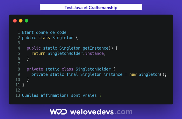 Écrire un singleton thread safe en Java