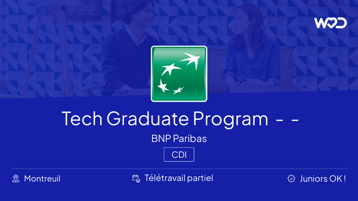 Tech Graduate Program - Cybersecurity - F/H - BNP Paribas - IT job