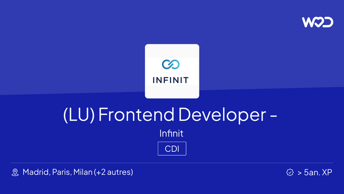 (LU) Frontend Developer - Luxembourg - IT job