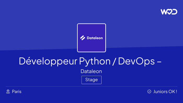 Développeur Python / DevOps – Stage 5ieme année (6 mois) – H/F - Emploi IT