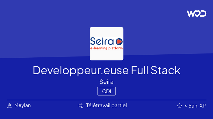 Developpeureuse Full Stack Nodejs Angular Seira It Job