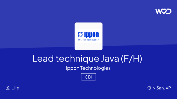 Lead technique Java (F/H) - IT job