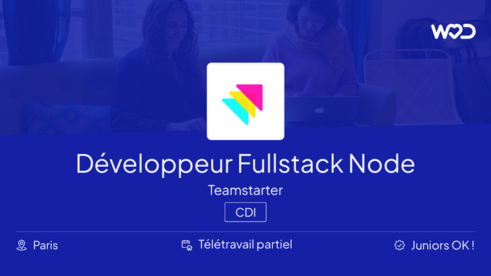 Développeur Fullstack Node JS/React H/F - Teamstarter - IT job