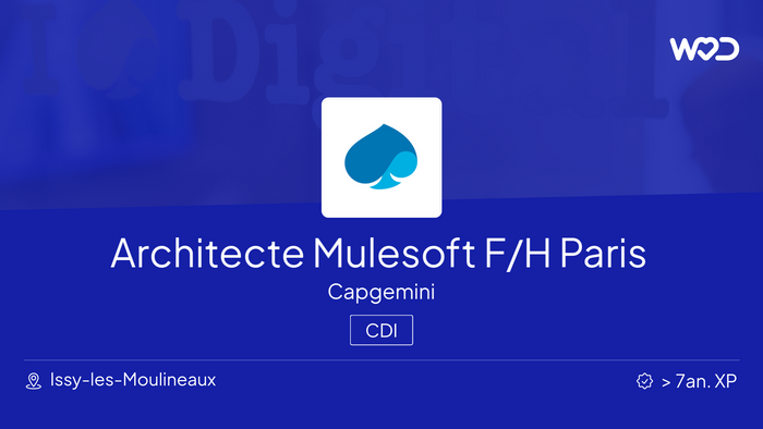 Architecte Mulesoft F/H Paris - Capgemini - IT job