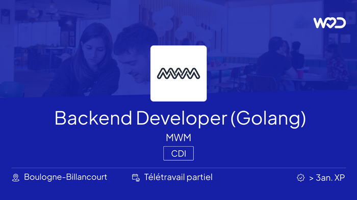 Backend Developer (Golang) - MWM - IT job