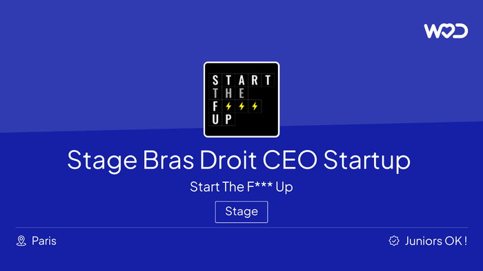 Stage Bras Droit CEO Startup Immo - IT job
