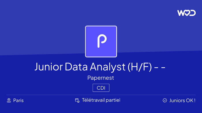Junior Data Analyst (H/F) - CDI - Paris - IT job