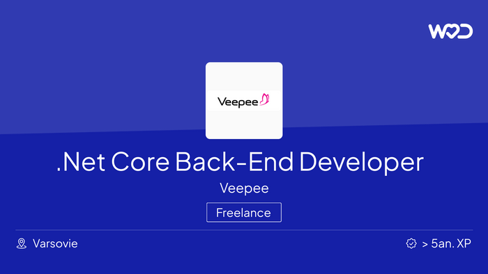 .Net Core Back-End Developer - B2b Contract - IT job