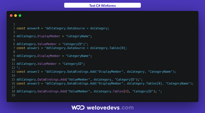How to bind a ComboBox to a DataTable in C#
