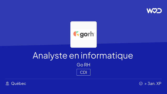 Analyste en informatique - IT job