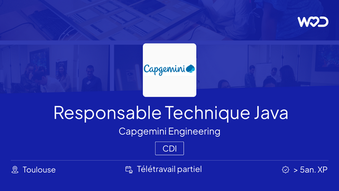 Responsable Technique Java H/F - Capgemini Engineering - IT job