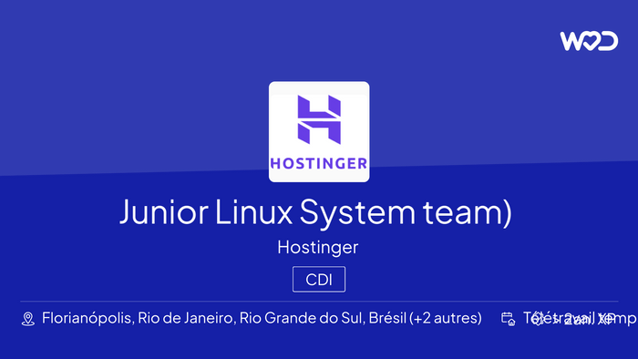 Junior Linux System Administrator (Monitoring team) - IT job