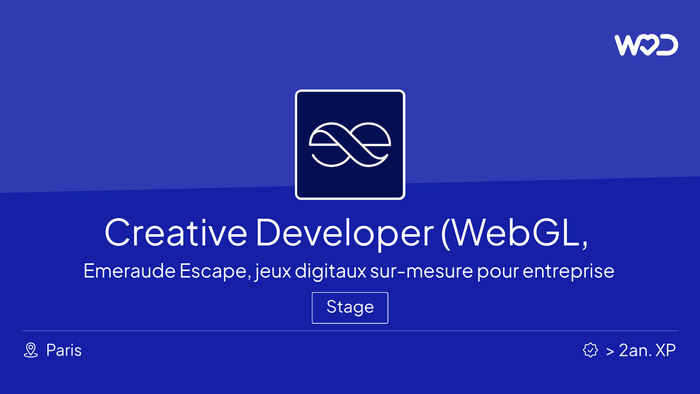 Creative Developer (WebGL, ThreeJS) - IT job
