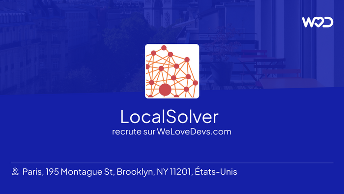 Developer at LocalSolver - jobs and salaries | WeLoveDevs