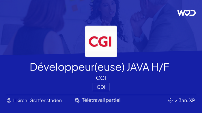 Développeur(euse) JAVA H/F - CGI - IT job