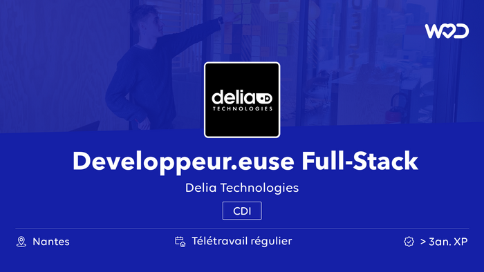 Developpeur.euse Full-Stack - Delia Technologies - IT job