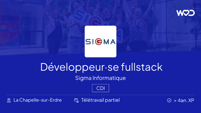 Développeur·se fullstack Java/Angular - Sigma Informatique - IT job