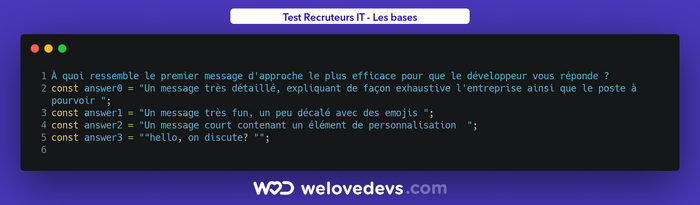 Écrire un message court avec un élément de personnalisation
