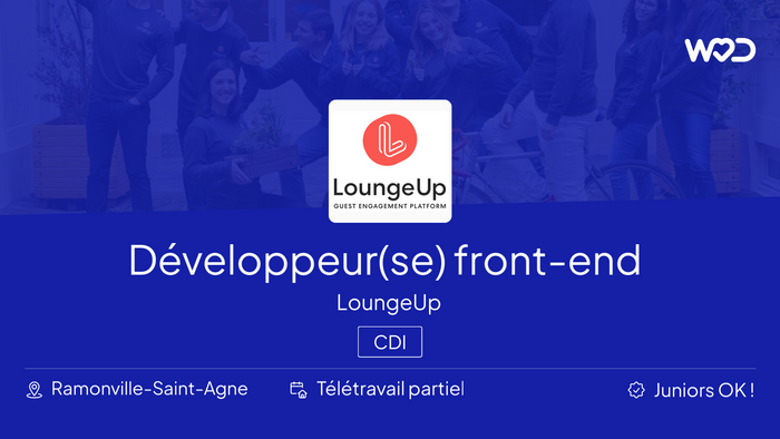 Développeur Se Front End React Typescript Loungeup Emploi It