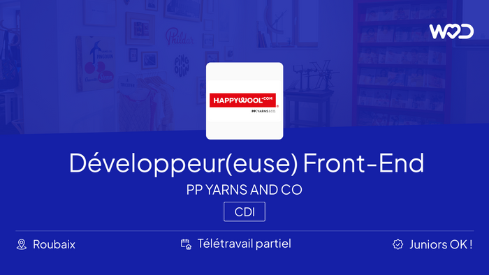 Développeur(euse) Front-End Angular (ou Fullstack) - PP YARNS AND CO - Emploi IT