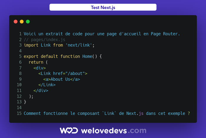 Comment fonctionne le composant `Link` de Next.js dans cet e
