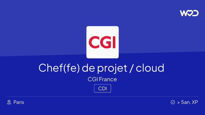 Chef(fe) de projet Infrastructure transformation /infrastructure / cloud F/H - Emploi IT