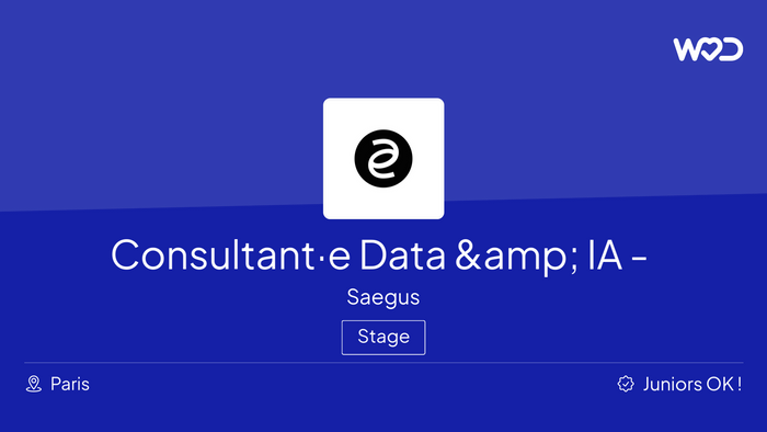 Consultant·e Data & IA - Stage de fin d'études - Emploi IT