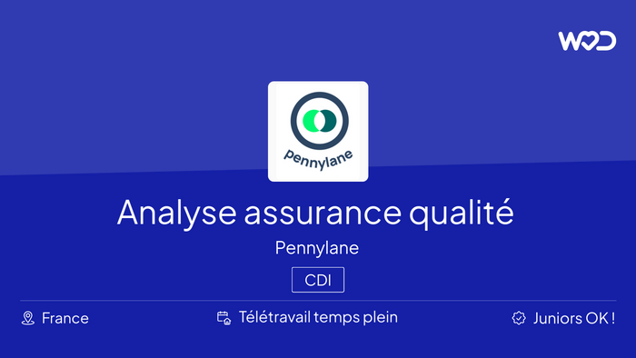 Analyse assurance qualité (secteur comptabilité) - IT job