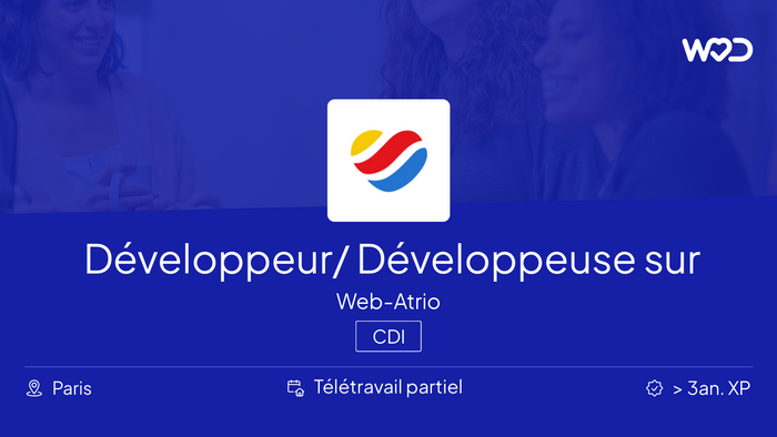 Développeur/ Développeuse Back-end médior sur Paris (.NET, PHP Symfony, Python) - Web-atrio - IT job