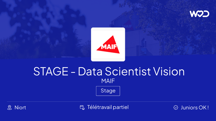 STAGE - Data Scientist Computer Vision F/H - MAIF - IT job